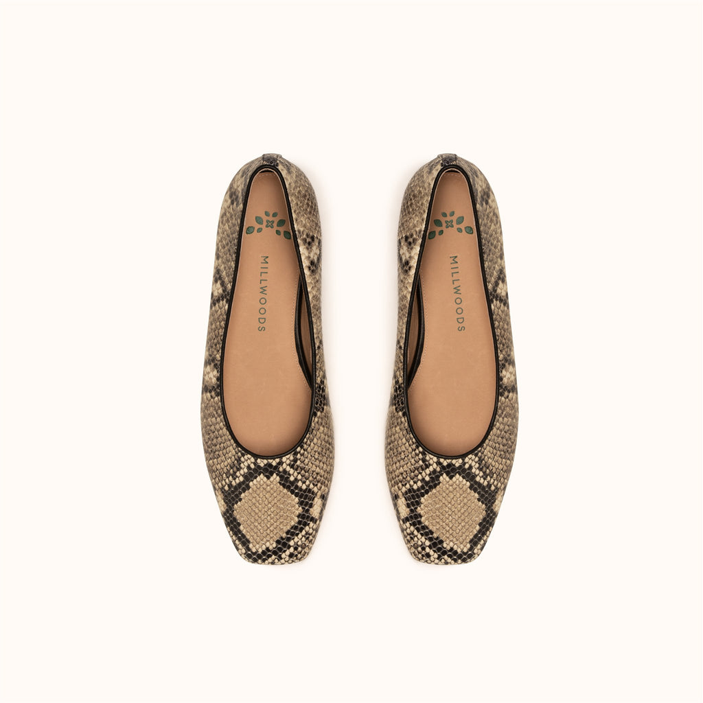 Millwoods | Square Ballet Flat - Python